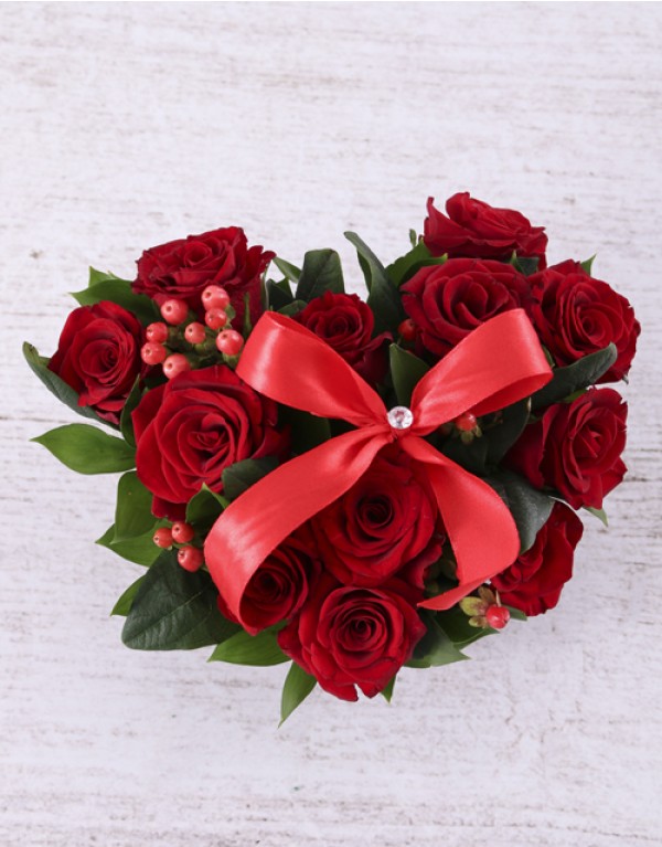 Red Rose Heart Shaped Arrangement | Durban Florist