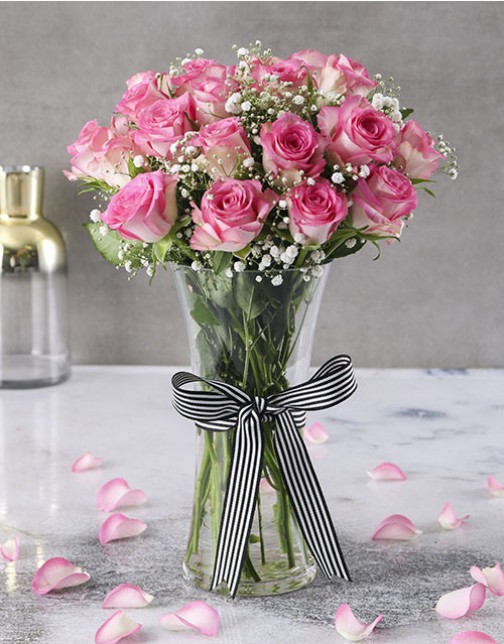 Pink Roses in Cellophane in Durban, South Africa | Durban Florist